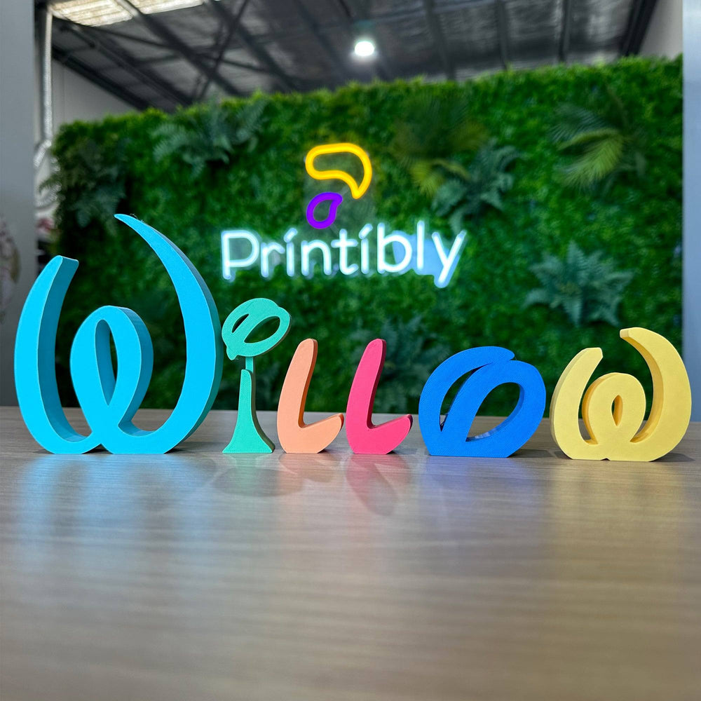 3D Printed Script Disney Inspired Name Letters (Waltograph Inspired)