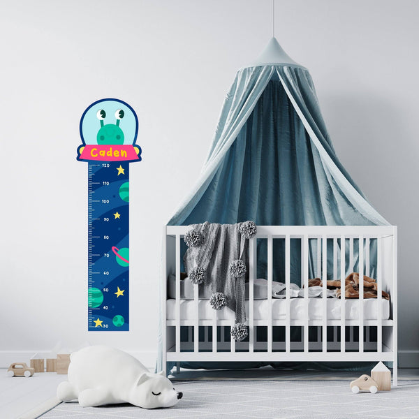 Personalised Alien Growth Wall Chart - Kids Height Chart